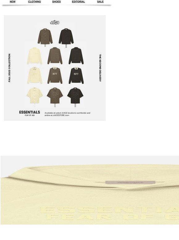 JUICE STORE: FOG Essentials - Fall/Winter 2022 | Milled