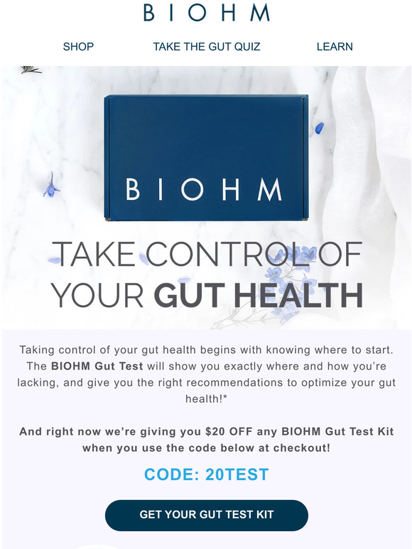 BIOHM: Last Day to Take $20 OFF BIOHM Gut Test Kits! 💰 | Milled