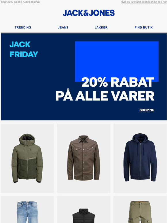 Jack & Jones: Det er endelig JACK FRIDAY! | Milled