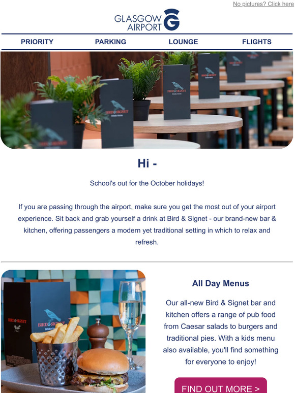 Glasgow Airport: Introducing the all-new Bird & Signet — 🍔 | Milled