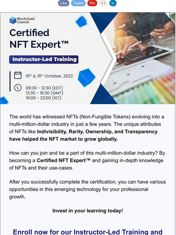 Blockchain Council: [Last Day To Avail]🏃 Enroll for Certified NFT ...