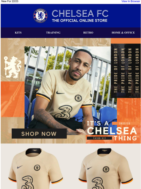 Chelsea Megastore: The Pride Of London! NEW 22/23 Third Kit | Milled