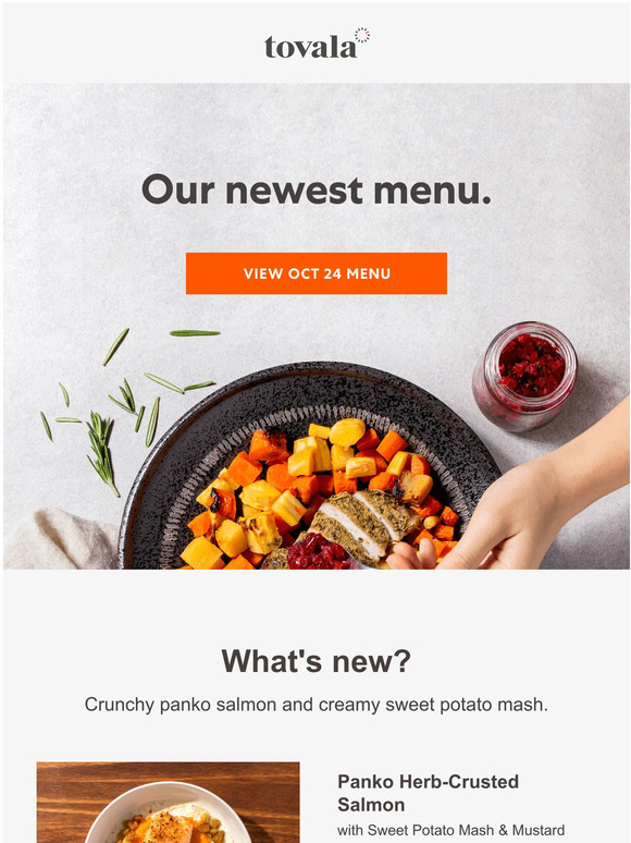 Tovala: Fall is here & our new menu is ready. | Milled