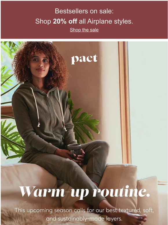 PACT Apparel: Just Arrived: Thermal (+ 20% off the Airplane Collection ...