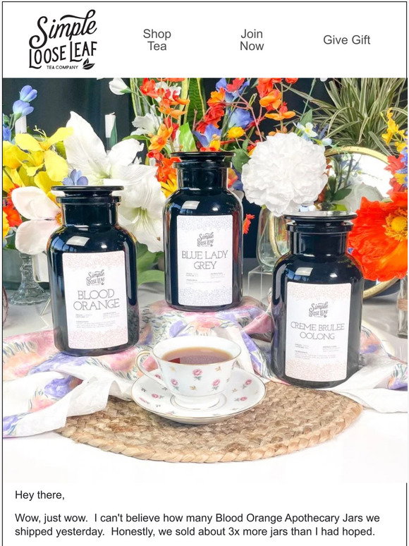 Simple Loose Leaf: Big News 🥰 New Apothecary 🏺 Jar Teas! | Milled