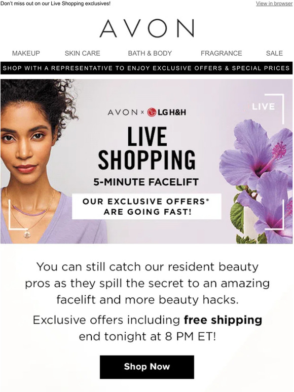 avon: This is your last chance! Offers end at 8 PM ET. | Milled