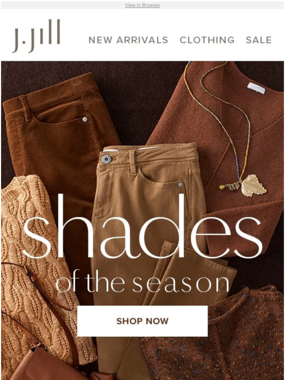 J.Jill: Just in: spice-toned shades for fall featuring cinnamon and ...