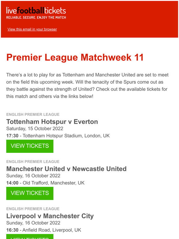 Live Football Tickets: Feel the excitement of the Premier League in ...