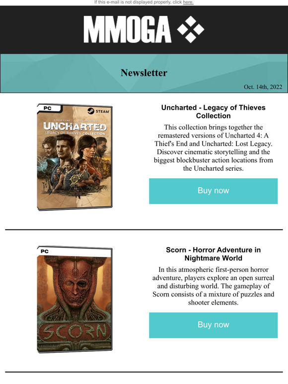 MMOGA: MMOGA - Uncharted Collection! Scorn! Dragon Ball: The Breakers ...
