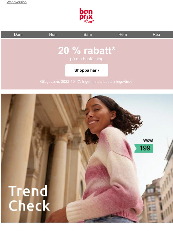 Bonprix: 20 % rabatt | Din personliga Trend Check 🤍 | Milled