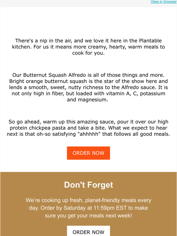 Plantable: A Fall twist on classic Alfredo | Milled