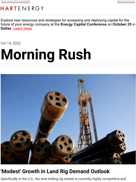 Hart Energy: Morning Rush: Westwood's Lang Rig Outlook; TotalEnergies ...