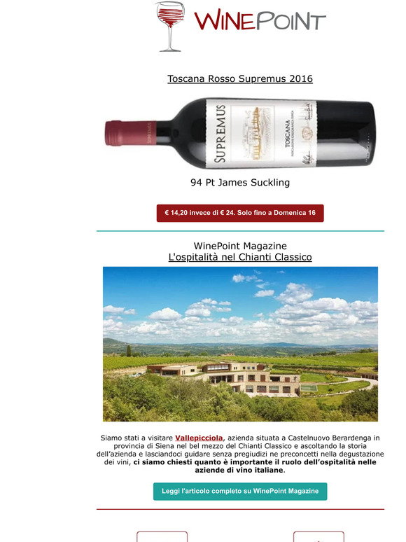 WinePoint: -40% Toscana Rosso Supremus. 94 Pt James Suckling | Milled
