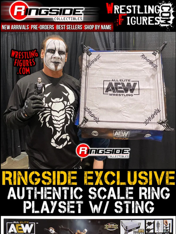 Ringside Collectibles: Exclusive Sting AEW Rampage Scale Ring 🦂 | Milled