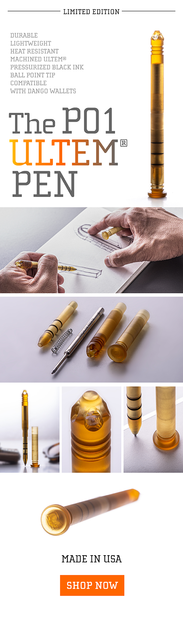 Dango Products: 🚨NEW! Limited Edition P01 ULTEM® PEN | Milled