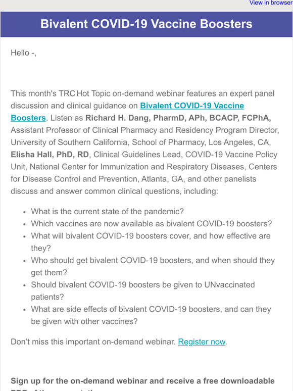 TRC Healthcare: Bivalent COVID-19 Vaccine Boosters | Milled