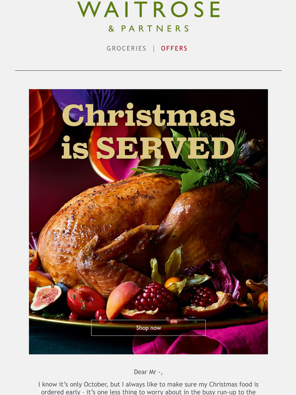 Waitrose: Tick the Christmas turkey off your list | Milled