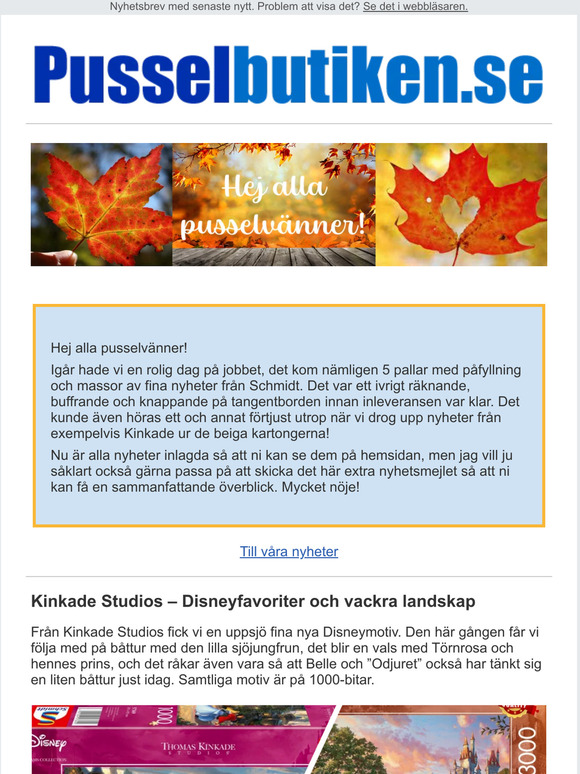 Pusselbutiken: Nya Kinkade och annat kul från Schmidt och Cobble Hill ...