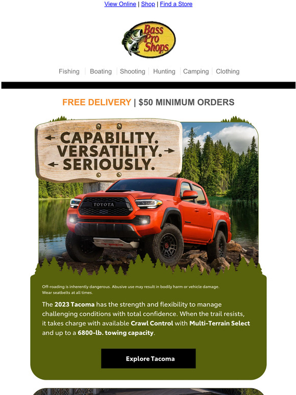 Bass Pro Shops: —, Explore the 2023 Toyota Trucks | Milled