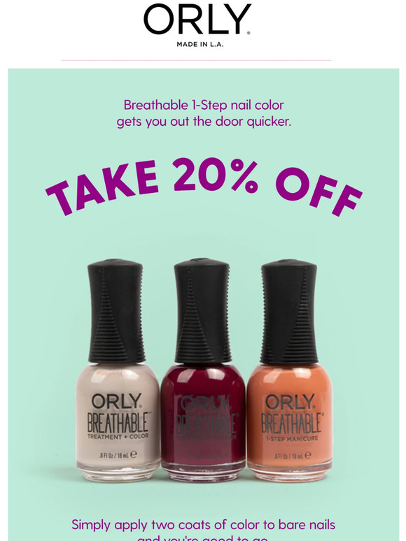 Orly: Take 20% Off the 1-Step Mani! | Milled