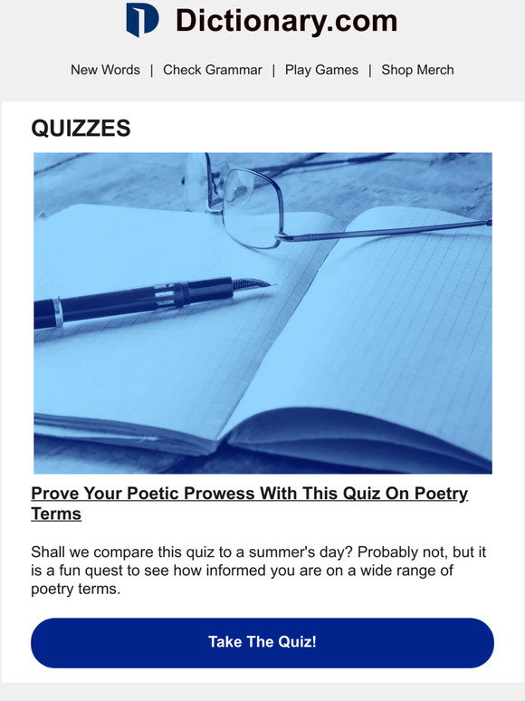 Dictionary.com: How "Poetic" Are Your Word Skills? | Milled