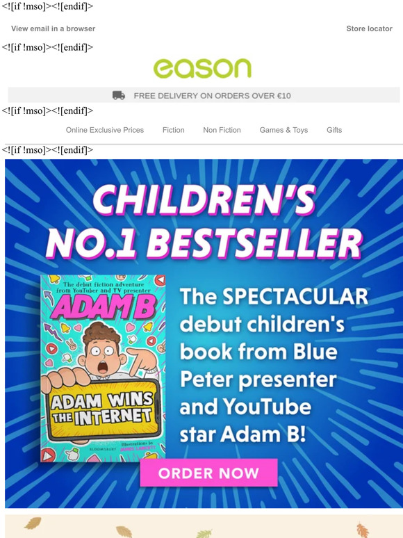 Easons: New for kids and teens: Adam B, Heartstopper Yearbook, Robin ...