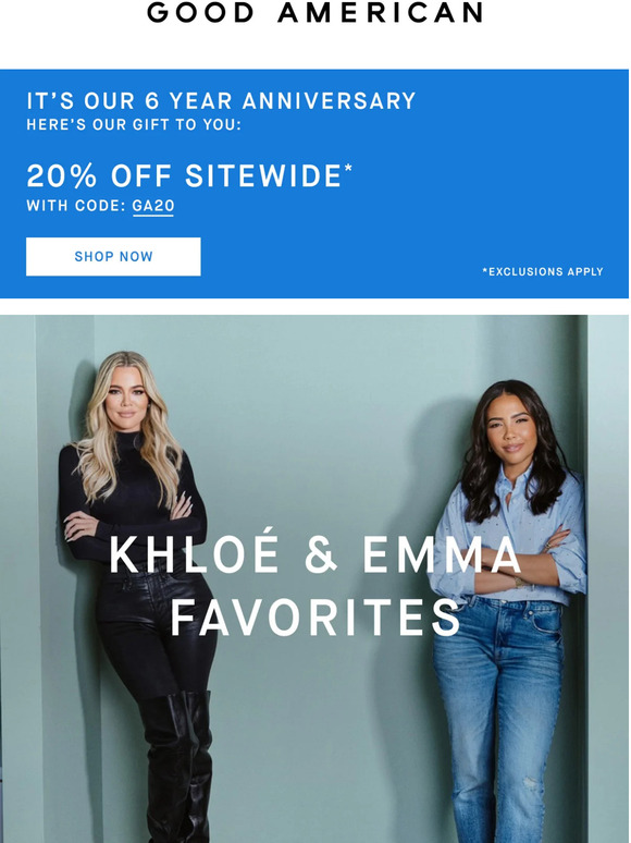 Good American: KHLOÉ & EMMA WANT THIS FOR YOU | Milled
