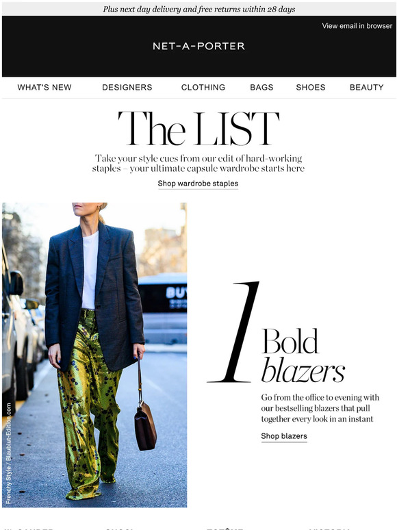 Net-A-Porter: Your ultimate capsule wardrobe | Milled