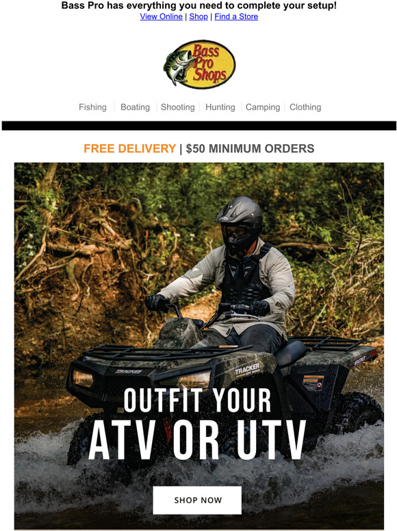 Bass Pro Shops: The Trails Are Calling, Get The Gear For Your ATV Or ...