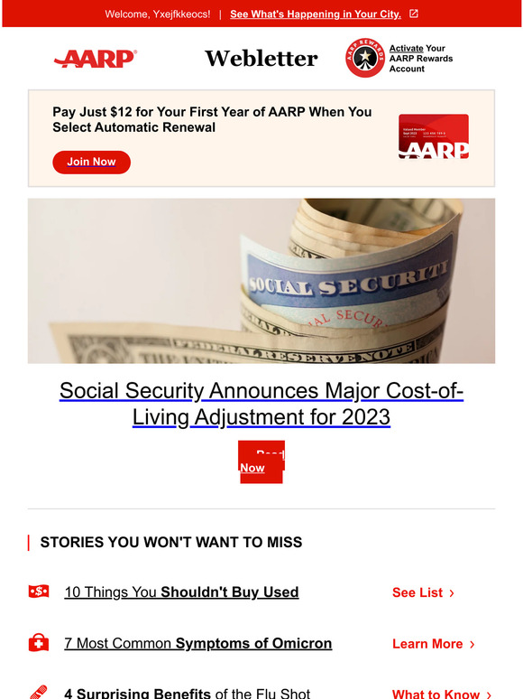 AARP: —, Social Security Announces Major Cost-of-Living Adjustment for ...