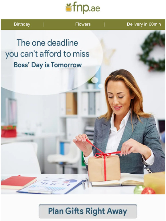 Ferns N Petals: 🎁Performance review tomorrow. Finish this task now ...