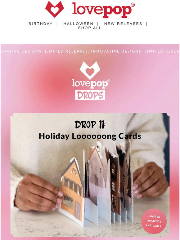 Lovepop Cards: Just dropped! Our loooooongest card yet | Milled