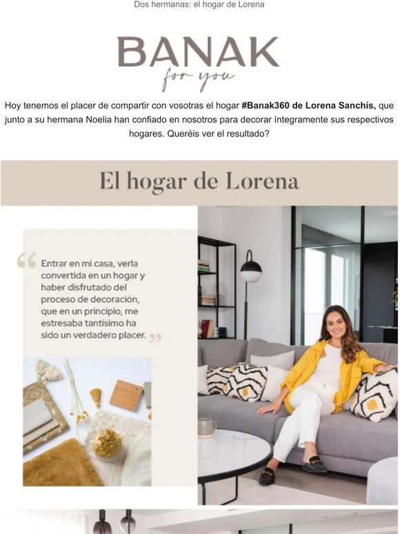 Banak: Banak for you_ El hogar de Lorena Sanchís | Milled
