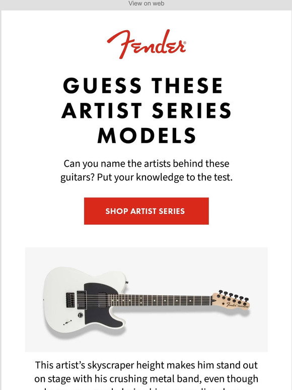 Fender UK: Can You Guess These Artist Series Models? | Milled