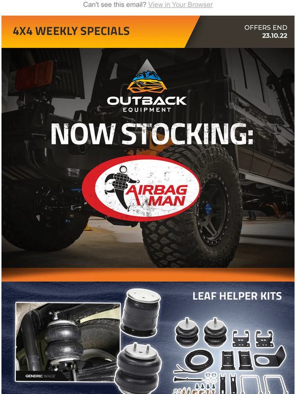 Outback Equipment: Proudly Introducing: Airbag Man! 💨 | Milled
