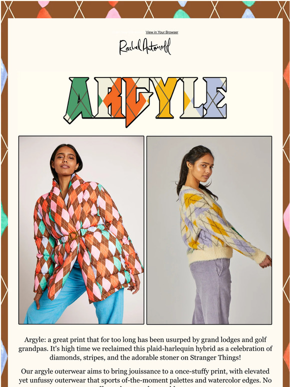 Rachel Antonoff: 🔶🔷🔶 ARGYLE 🔷🔶🔷 | Milled