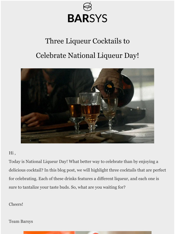 Barsys: 🍸Try These Three Liqueur Cocktails! | Milled