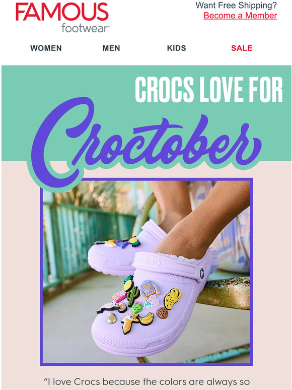 Famous Footwear: Celebrating Croctober 🎊 Find out what we love about Crocs | Milled