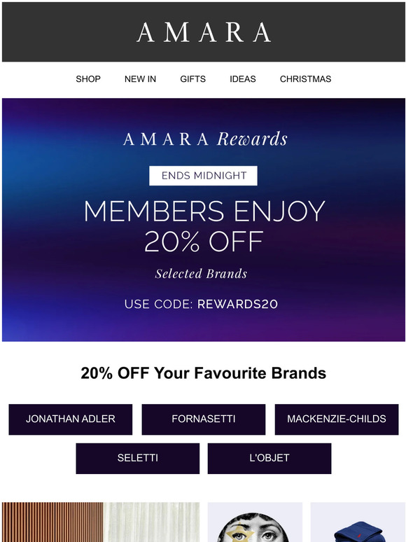 Amara: 20% OFF Your Favourite Brands | Ends Midnight | Milled