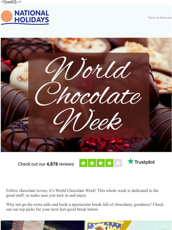 National Holidays: It’s World Chocolate Week! Book yourself a ...