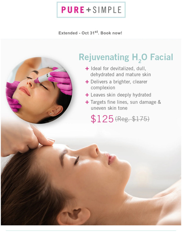 Pure + Simple: Treat yourself. Fell rejuvenated - have a facial. 💆 | Milled