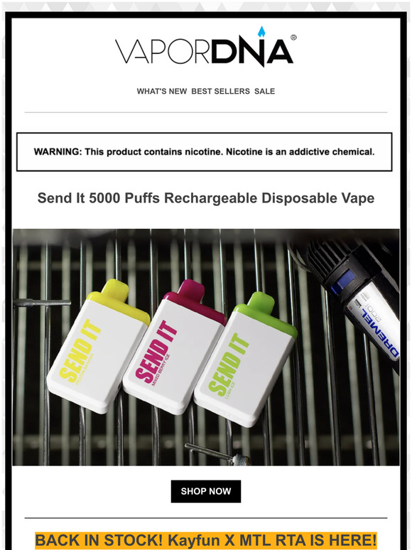 Vapor DNA: New and Trendy Disposables!? Sent It! | Milled