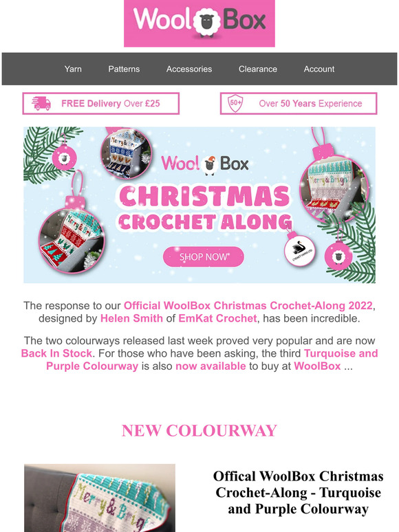 WoolBox: WoolBox Christmas 2022 Crochet-Along - New Colourway Now ...