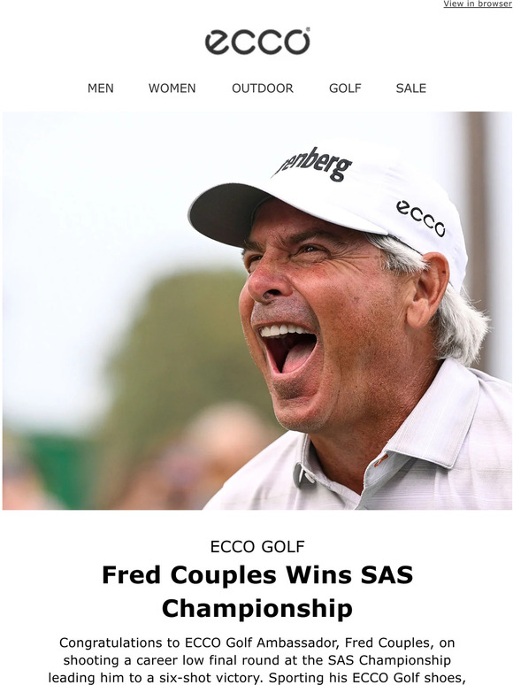 ECCO: Fred Couples wins SAS Championship in ECCO Golf shoes | Milled