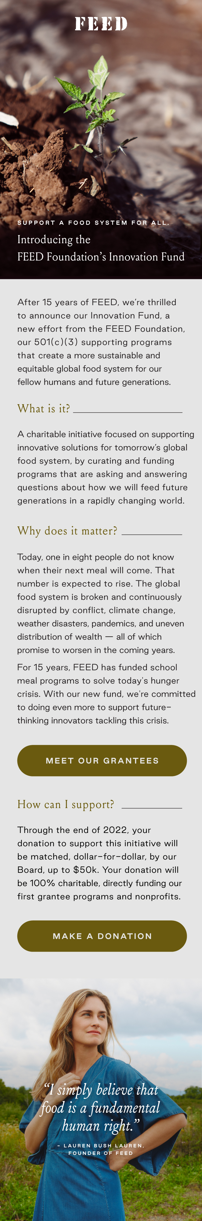 FEED: Introducing the FEED Foundation's Innovation Fund | Milled