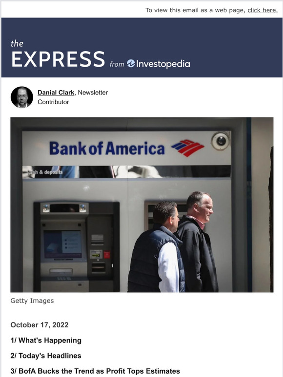 Investopedia: Bucking the Trend - Bank of America's profit tops ...