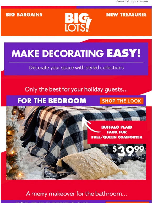 Big Lots: 🎁Styled holiday looks are here! SAVE on home must-haves | Milled