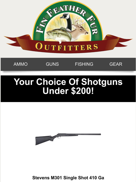 Fin Feather Fur Outfitters: Pump Action & Single Shots For Less Than ...