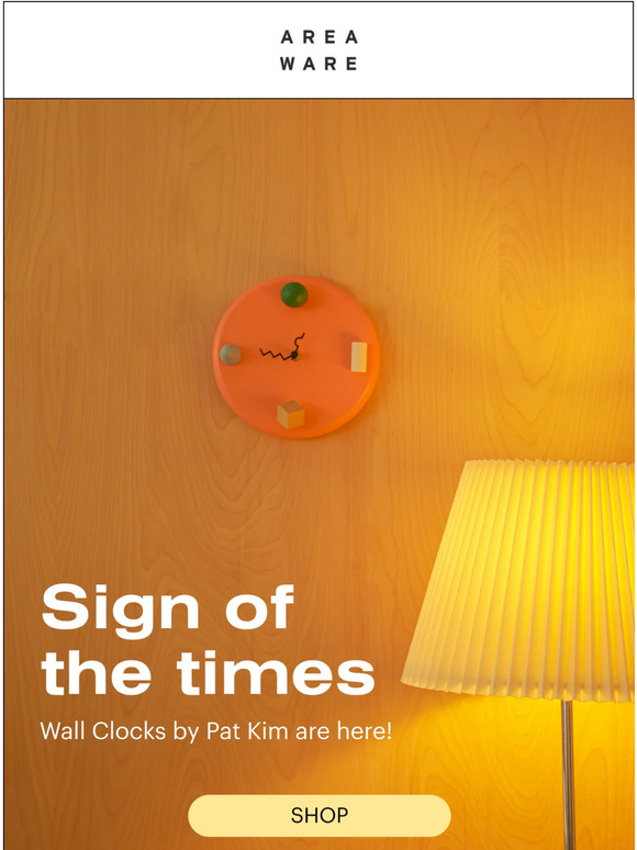 Areaware: Wall Clocks by Pat Kim have arrived! | Milled
