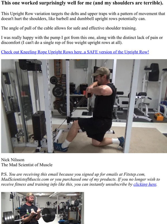 FitStep: A SAFE Upright Row variation for building shoulders... | Milled